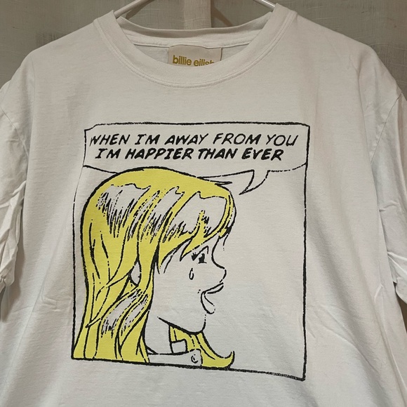Tops | Billie Eilish Happier Than Ever Merch Tee | Poshmark